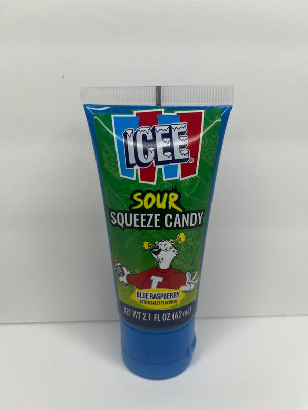 Icee Sour Blue Raspberry Squeeze Candy - www.professorsnacks.com
